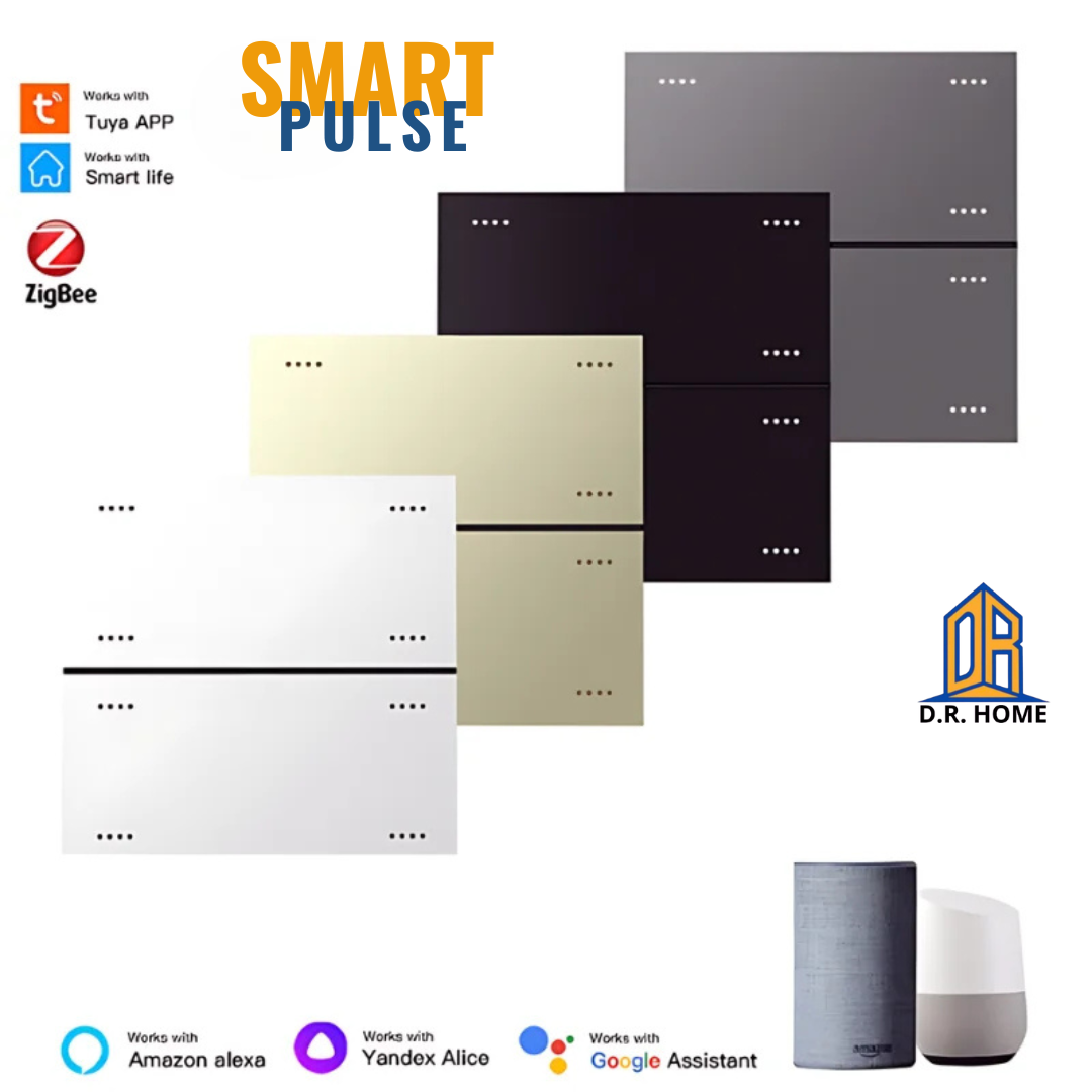 8 Gang Zigbee Switch Panel | Tuya WiFi Smart Control Panel Bluetooth Zigbee Wall Switch Touch ...