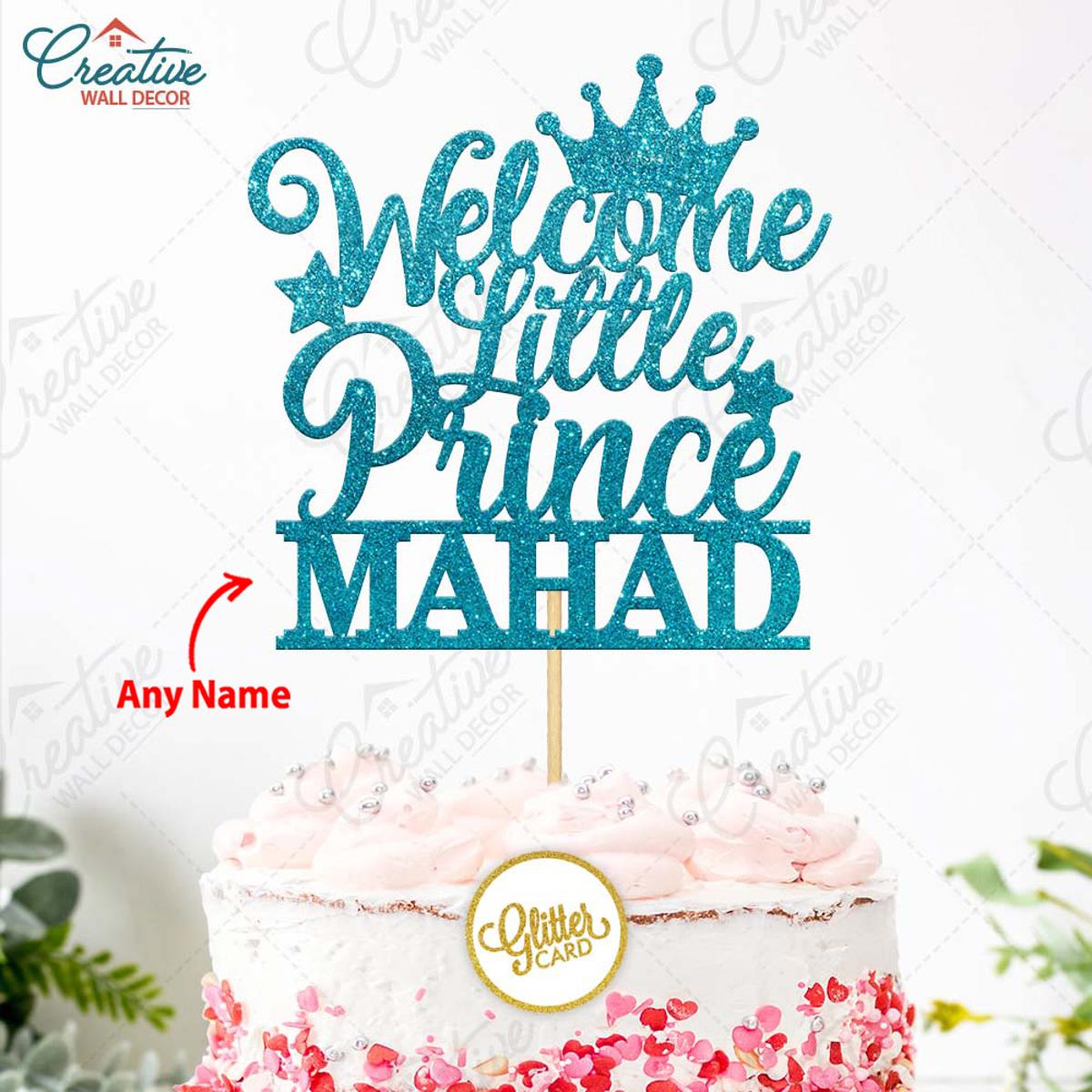 CUSTOMIZED Welcome Little Prince Cake Topper for Birthday Party ...