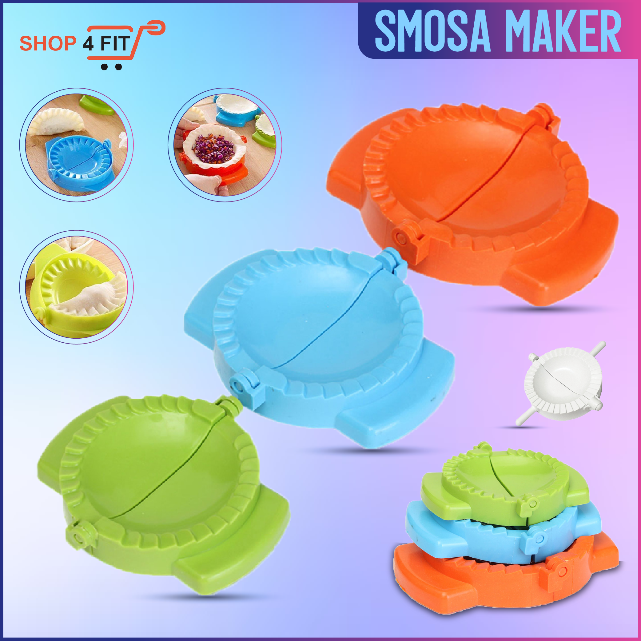 Samosa Maker , Dumpling Samosa maker, Pack of 3 Samosa & Pastry Dough ...
