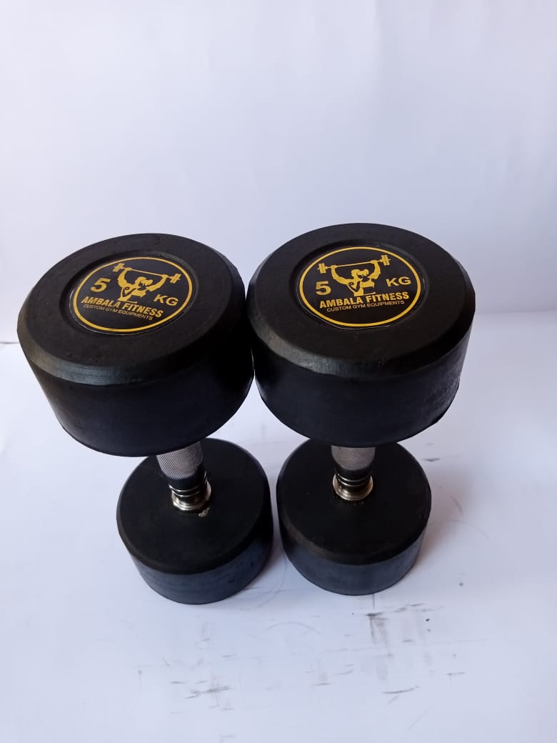 (SINGLE) AMBALA FITNESS High Quality Rubber dumbell Home Gym 1kg 2kg 3kg 4kg 5kg 6kg 8kg 10kg ...