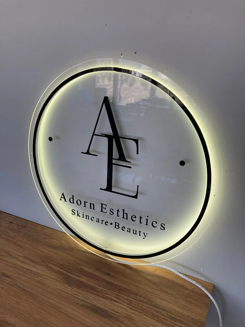 Custom Sign Maker, Neon Lights Acrylic Logo Sign, 3D Custom Plaques ...