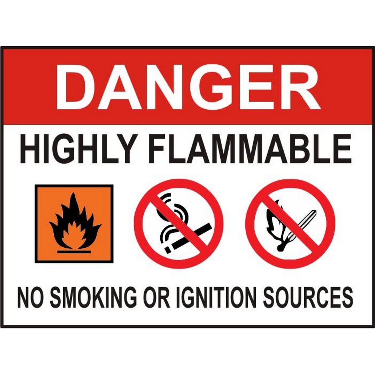 Danger Flammable Caution Sign Safety Stickers Petroleum Industry Petrol ...