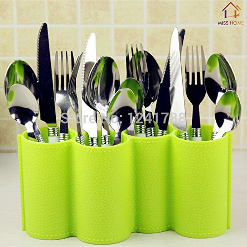 Plastic Kitchen Utensil Holder Dinnerware Rack Tableware Organizer ...