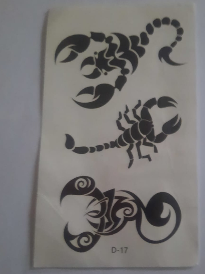 Temporary Tattoos Hand Back Tattoo Sticker Dark Tattoo Stickers Black ...