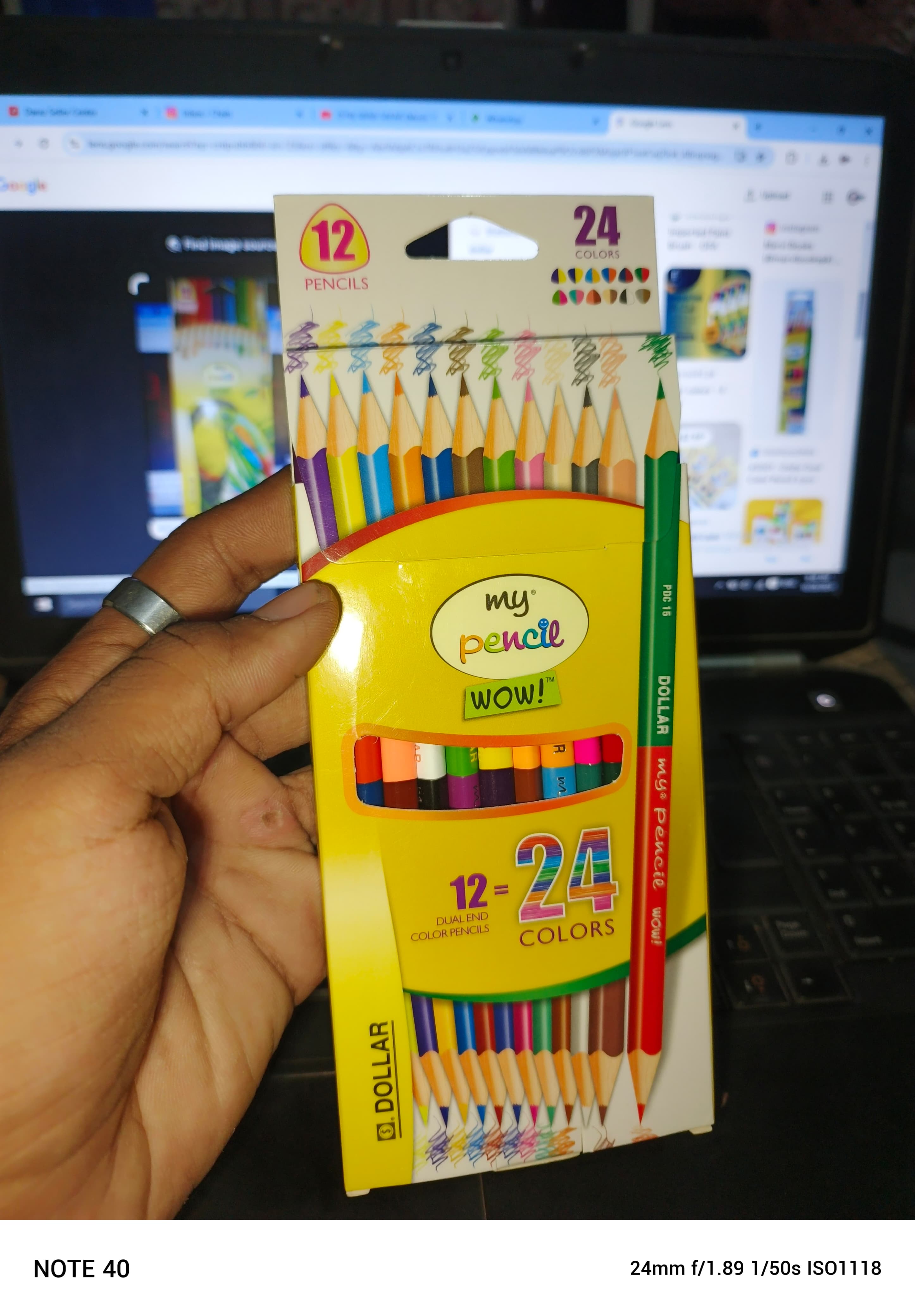 Dollar My Pencil Dual Side Pencil Colors, 6 Pencils With 12 Colors & 12 ...