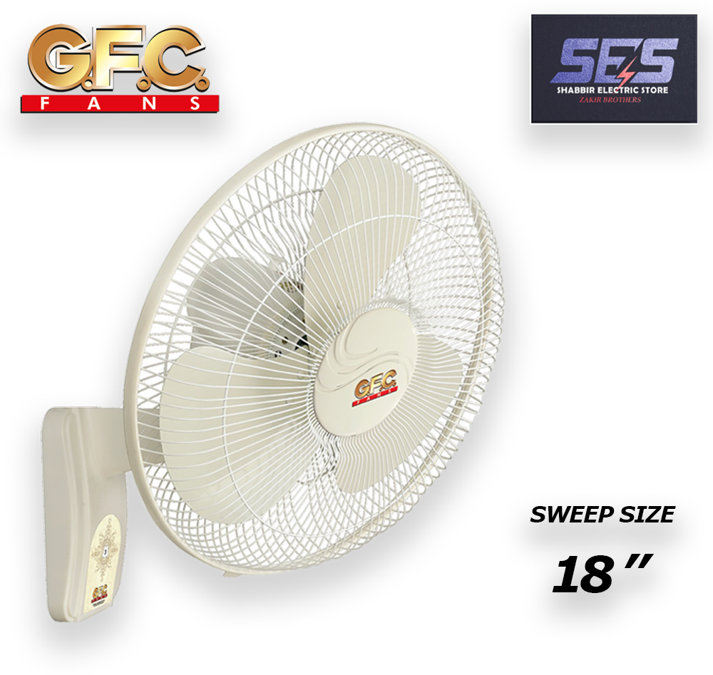 GFC Fans Wall mounted Bracket Fan - Deluxe Model 18 inches - Copper Winding for Room | Daraz.pk