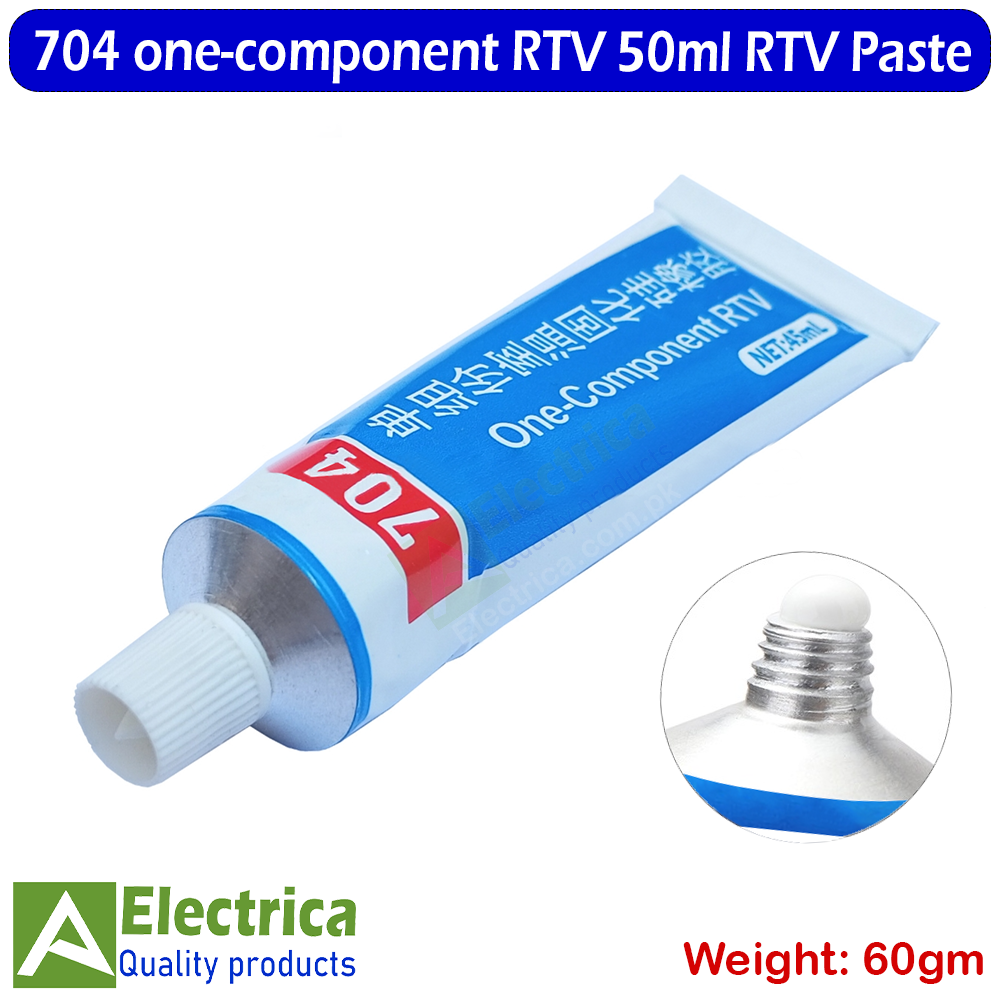2pcs 50ml Silicone Industrial Adhesive 704 one-component RTV Silicone Rubber White Waterproof ...