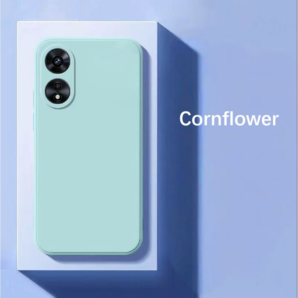 Original For OPPO A58 4G Silicone Full Cover Case Classic Solid Color ...