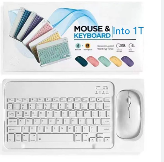 Rechargeable Bluetooth Keyboard and Mouse Combo Ultra Slim Full-Size ...