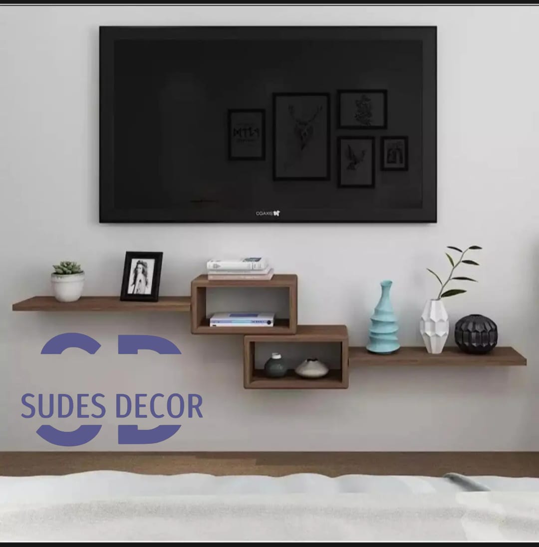 2 Tier Modern Wall Mount Floating Shelf TV Console 8x55x20 inch for ...