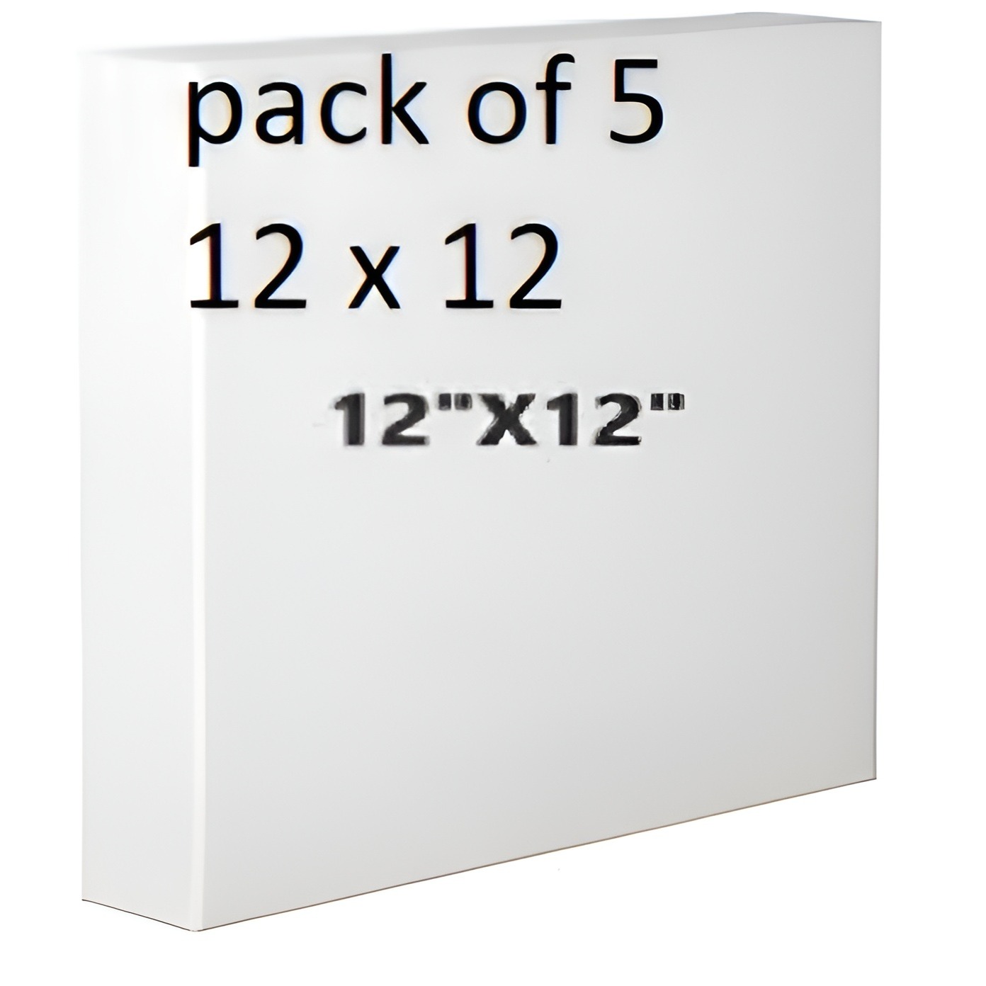 Pack of 5 Canvas Boards 12 x 12 (12 by 12 inches) for Painting and Art ...