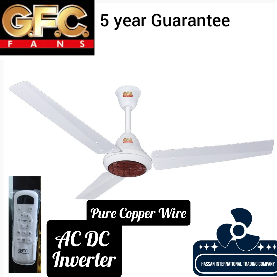 GFC Fan Ceiling 56 Inch Ravi Plus Model AC DC Inverter Remote Control Pure Copper Wire | Daraz.pk