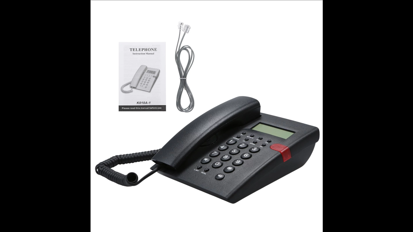 Loud Speaker White or Black desktop Landline Set PTCL Set Phone Wired ...