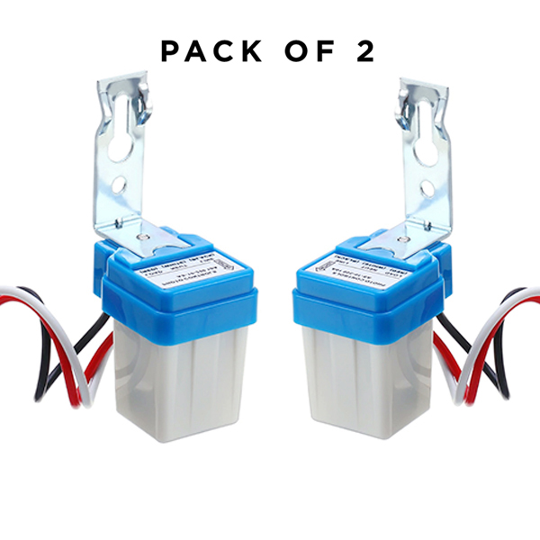 (Pack Of 2) Automatic On Off Light Control Sensor Switch LDR Photocell ...