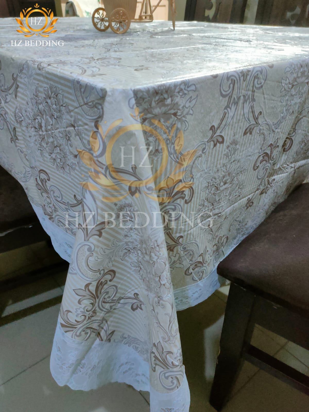 6 seater Table Cover PVC 64 inch Round Pastoral Style Dining Table ...