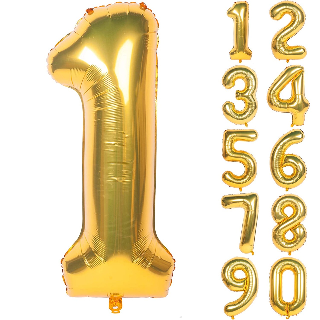 Foil Numbers Large Balloons (16 inch) | Foil Digit Birthday Balloon ...