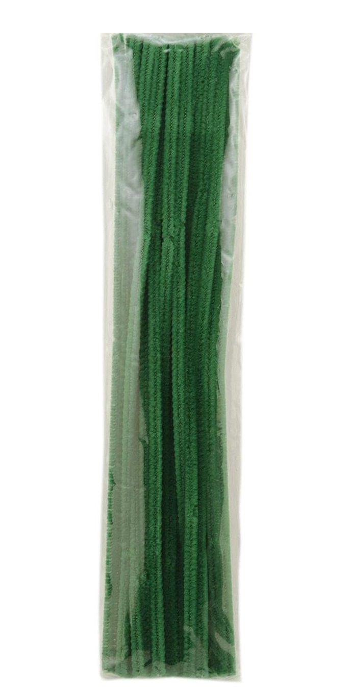 Pack of 50 - Dark Green Pipe Cleaner velvet Sticks | Daraz.pk
