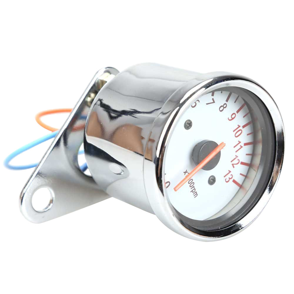 FLYEER Universal Motorcycle Scooter 13000RPM Analog Tachometer Gauge ...