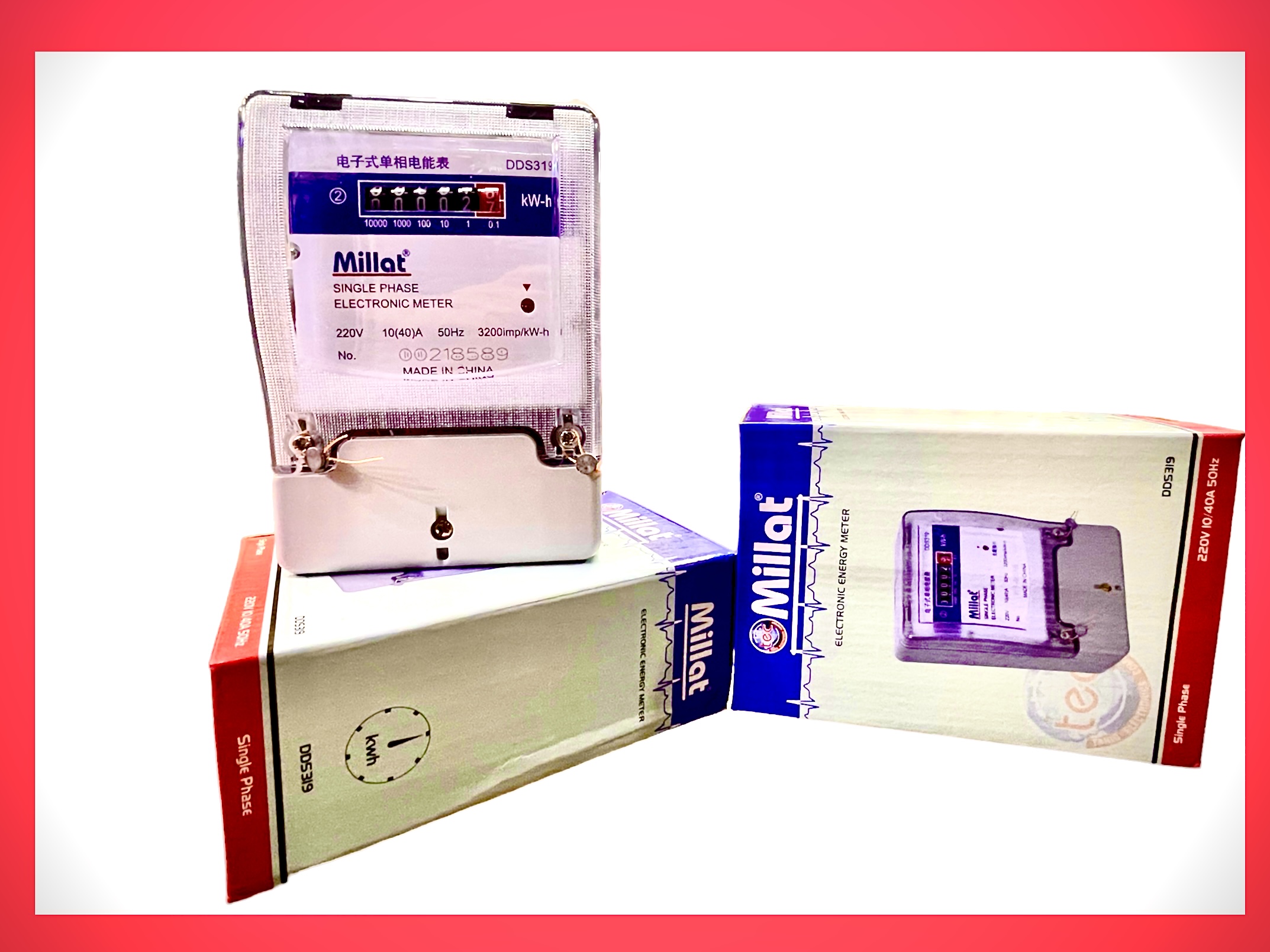 Millat single Phase Sub Meter | Digital single phase meter | Sub Meter ...