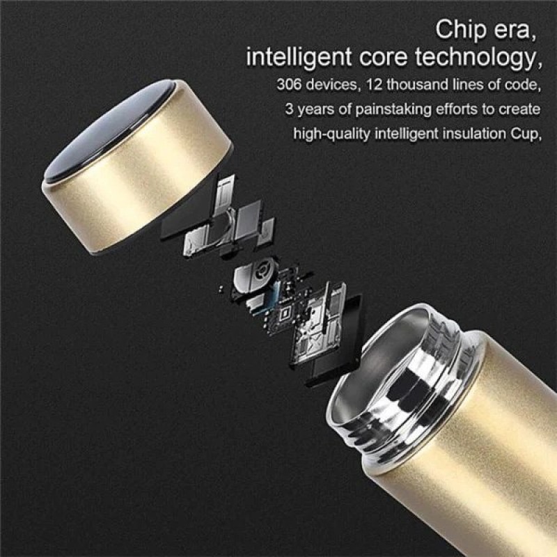500ml LED Temperature Display Sensor Steel Thermo Vacuum Flask Smart ...