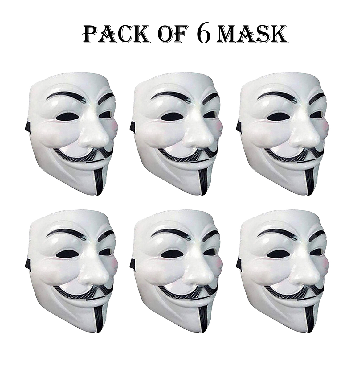 Hacker Mask - V Character Vendetta Mask Halloween Masquerade Horror ...