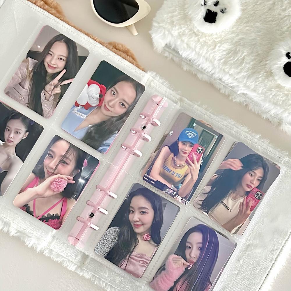 Star Pattern Photocard Binder Protective A6 Size Fluffy Kpop Album Idol ...