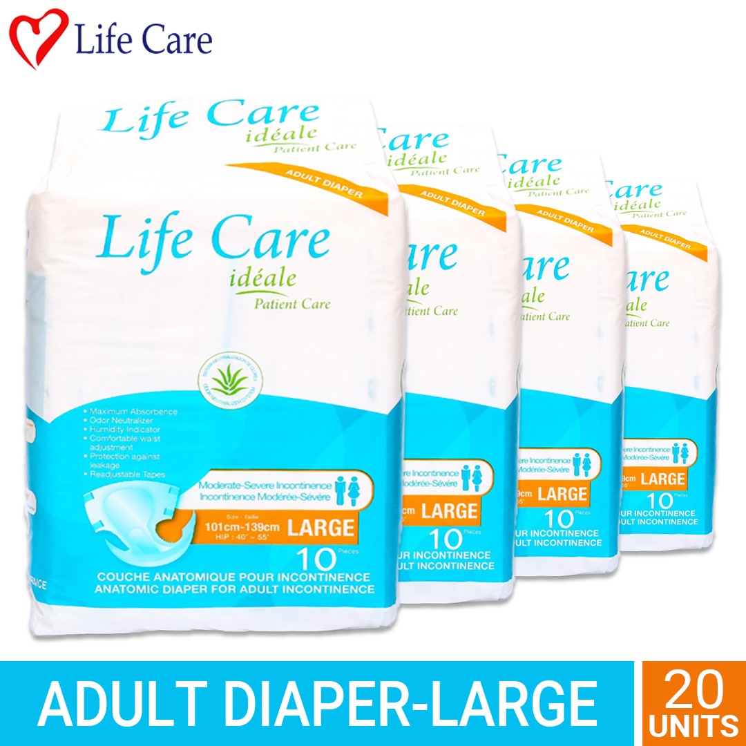 LifeCare Adult Patient Diapers Disposable 20s Diapers - Large | Daraz.pk