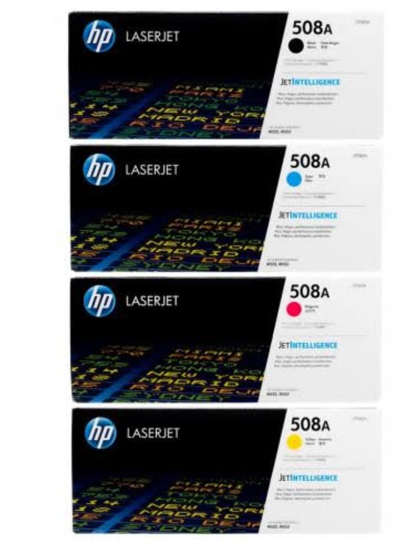 Hp laserjet colour toner 508a orignal set for use in printer model HP ...