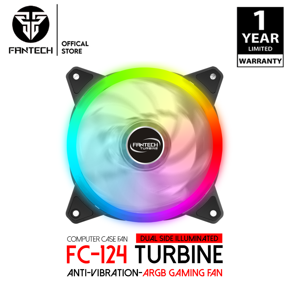 FANTECH FC 124 Turbine RGB Ring Colorful LED Silent Cooling Fan | Daraz.pk