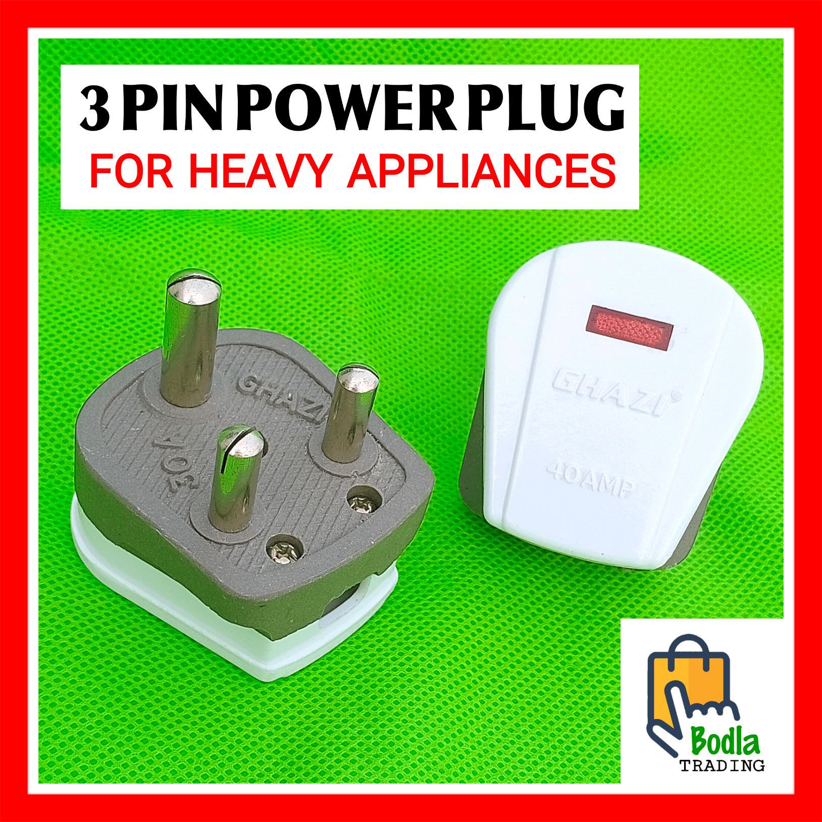 3 Pin Power Plug Porcelain Base 30A 500V Heavy Duty | Daraz.pk