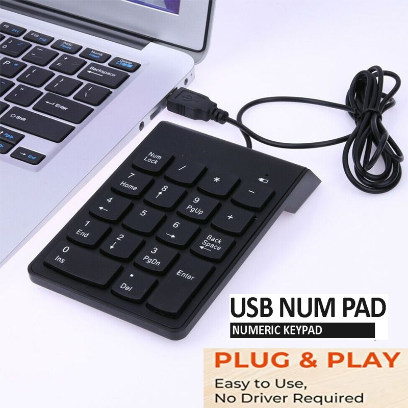 Usb Numeric Keypad / USB Numpad 18 Keys / USB Wired Numeric KeyPad ...