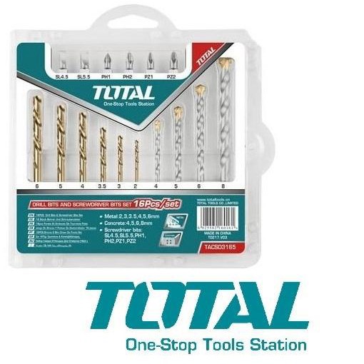 TOTAL Drill bits & screwdriver bits set TACSD3165 | Daraz.pk