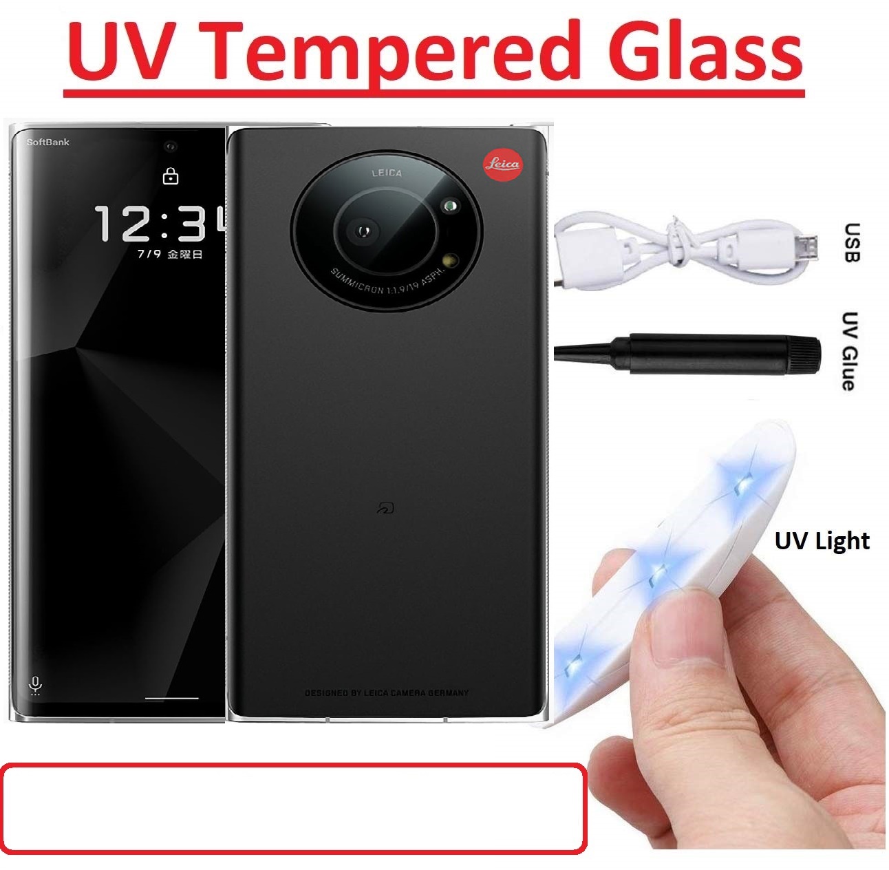 leica leitz phone 1 UV Tempered Glass Screen Protector Full Curved ...