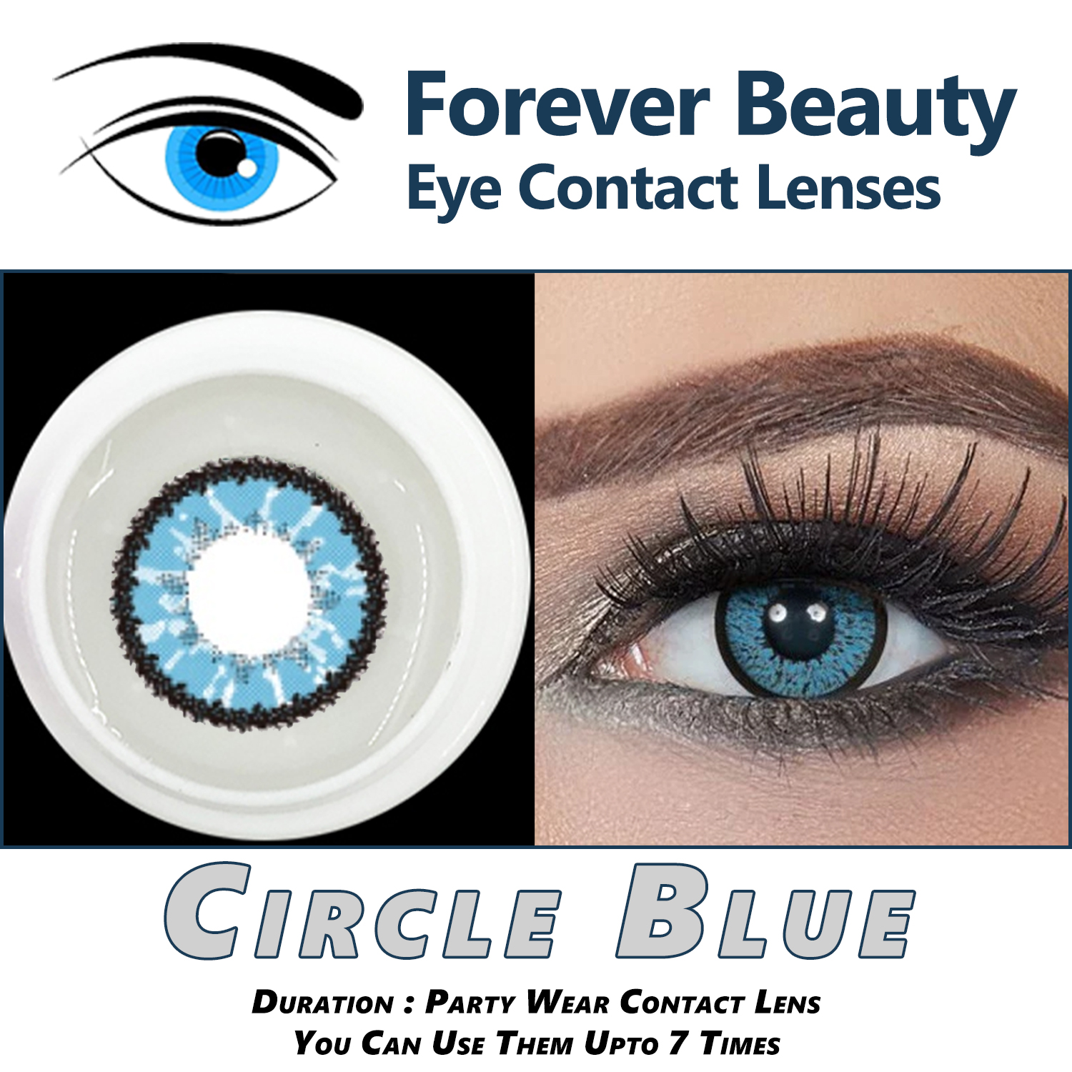 Blue Circle Lenses Coloured Contact Lenses | UK Coloured Contacts.