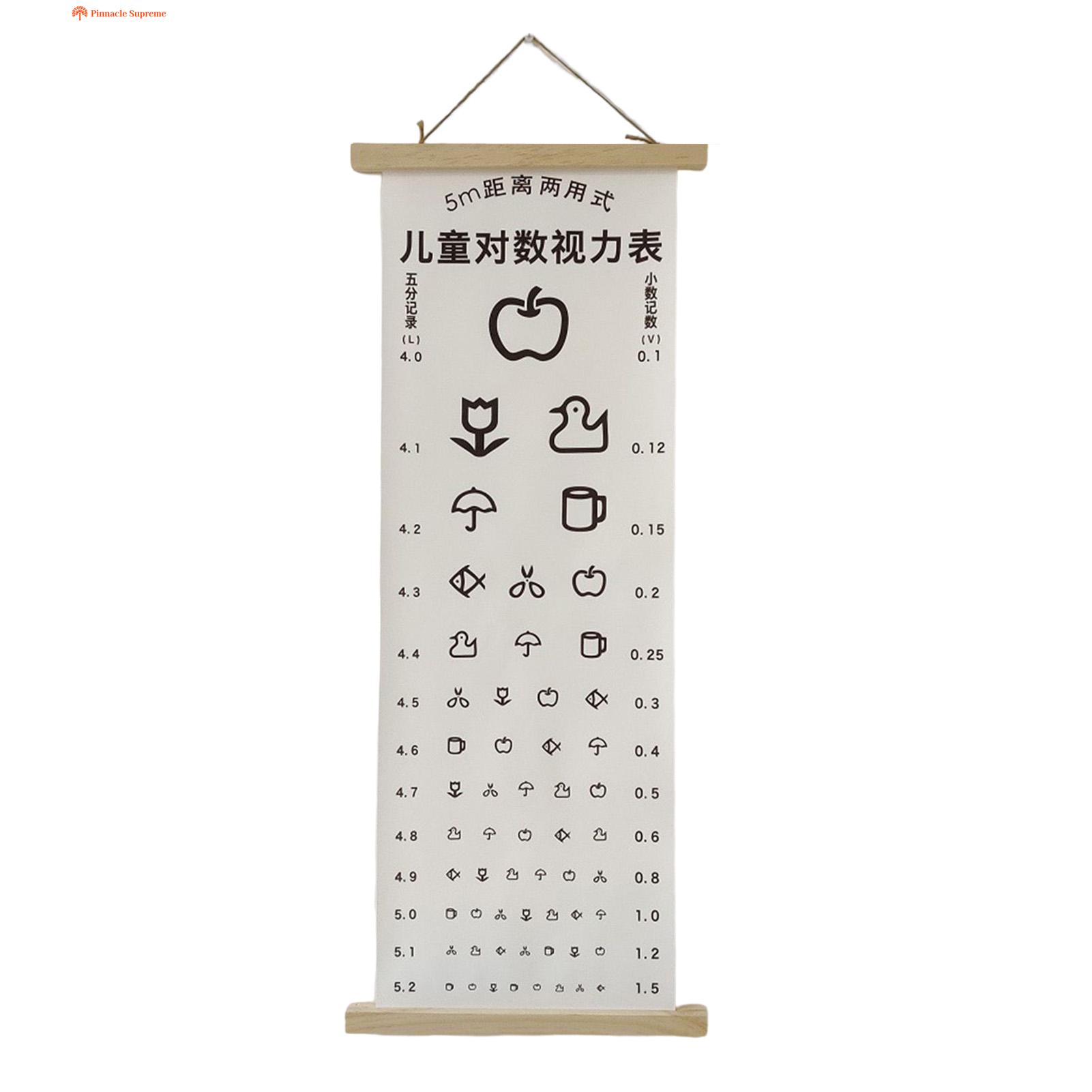 Eye Test Chart Waterproof Optometry Visual Acuity Chart Eye Clinic ...