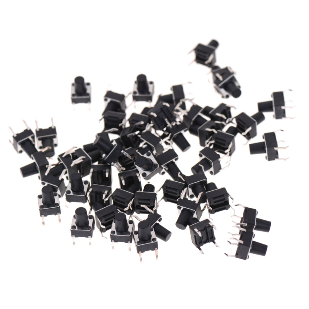 50pcs 6*6*8mm Tactile Push Button Switch Tact Switch Micro Switch 4-Pin ...
