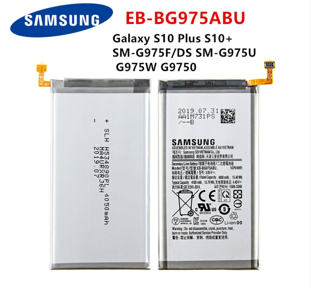 SUMSUNG GALAXY S10 PLUS / + ORIGINAL BATTERY, EB-BG975ABU, WITH 4100MAH ...