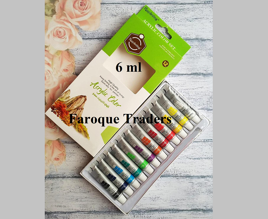 Acrylic Color Paints, Paint Tubes, Set of 12/24 Colours | Daraz.pk