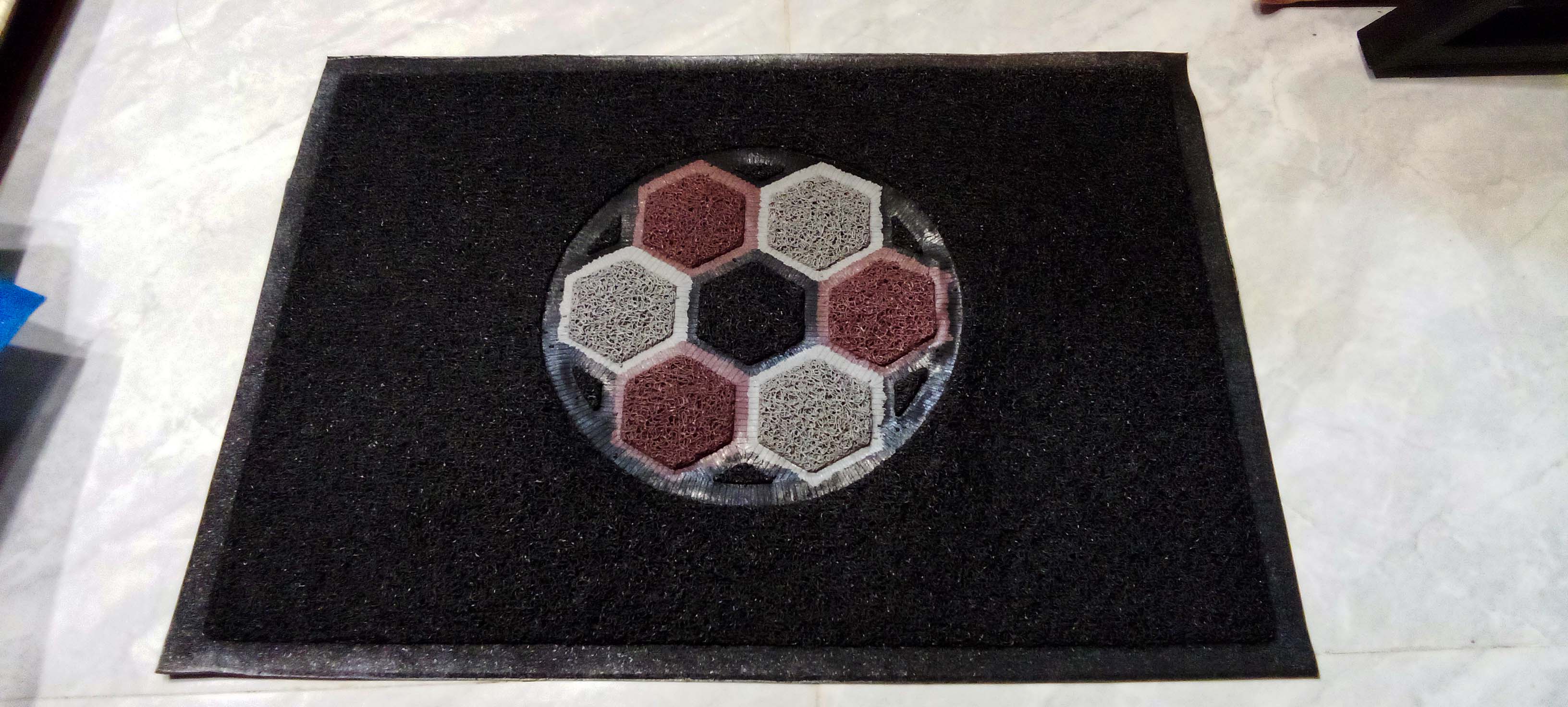 Farsh Door Mat Football Design PVC (Medium) 50x70cm (1.5x2.5ft ...