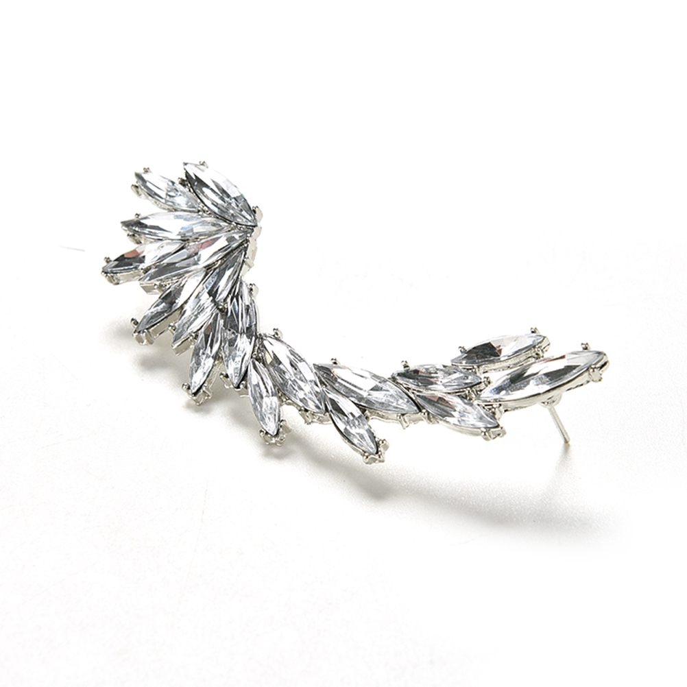 1x Ear Clip Fashion Rhinestone Ear Cuffs Jewelry Clip On Earrings For ...