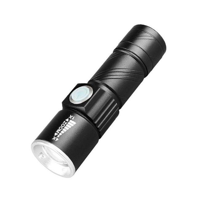 Q5 Zoom Flashlight Waterproof Tactical Camping Bike Torch Led Mini Usb ...