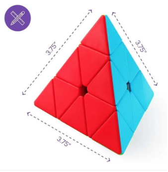Pyramid Cube 3x3 High Speed Stickerless Triangle Puzzle Cube ...