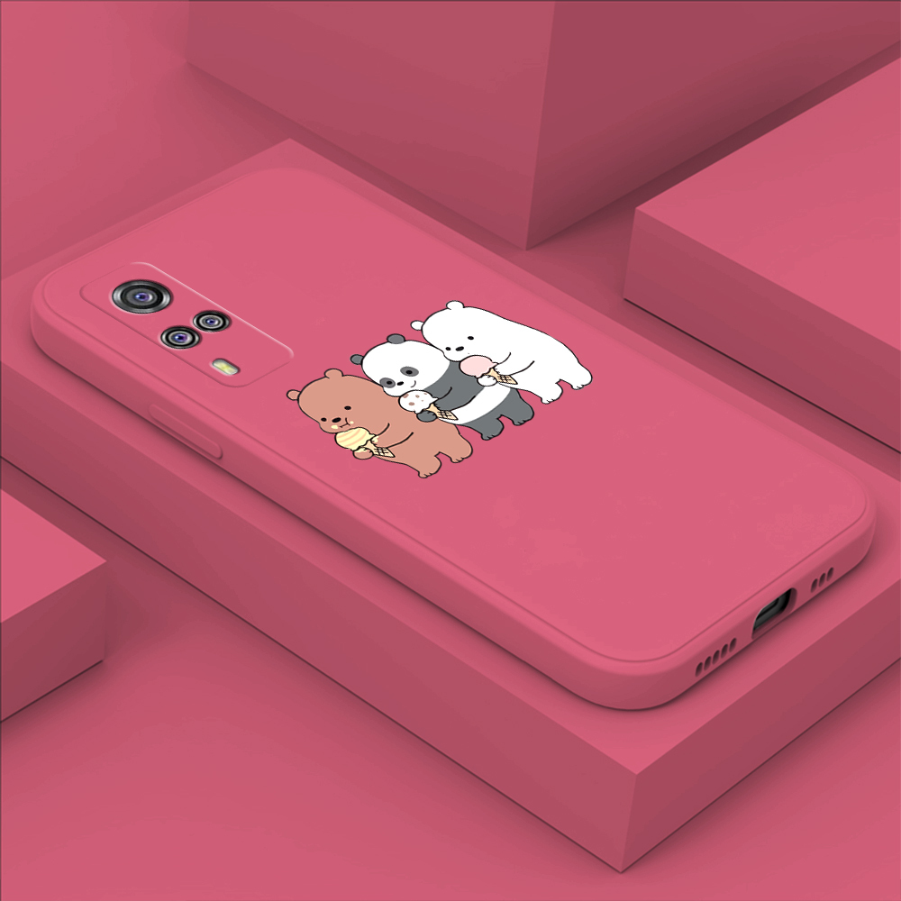 Hontinga for Vivo Y31 2021 / Y51A 2021 / Y51 2020 / Y53S 4G Back Cover Cartoon We Bare Bears ...
