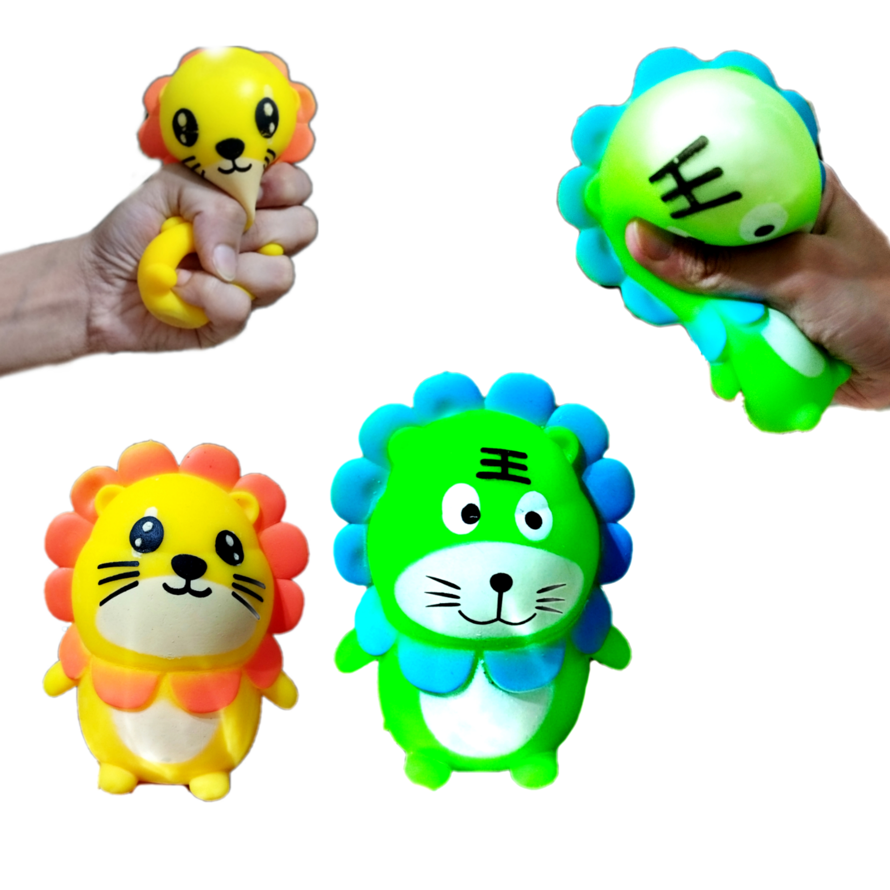 Practical Squeeze Toy Novel Squishy Toy Soft Entertainment Lion Shape ...