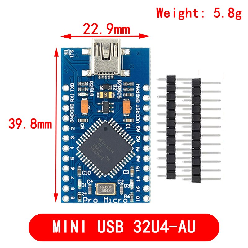 Pro Micro ATmega32U4 5V 16MHz Original Chip Replace ATmega328 For ...