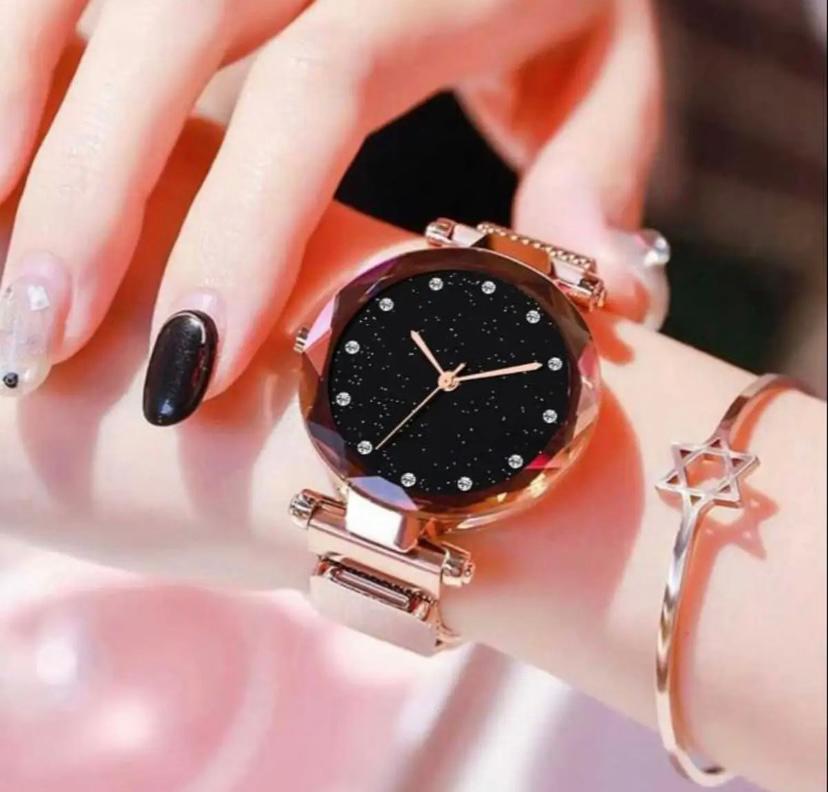 Stainless Steel Magnet Strap Led Digital Watch For Girls - All Colors ...