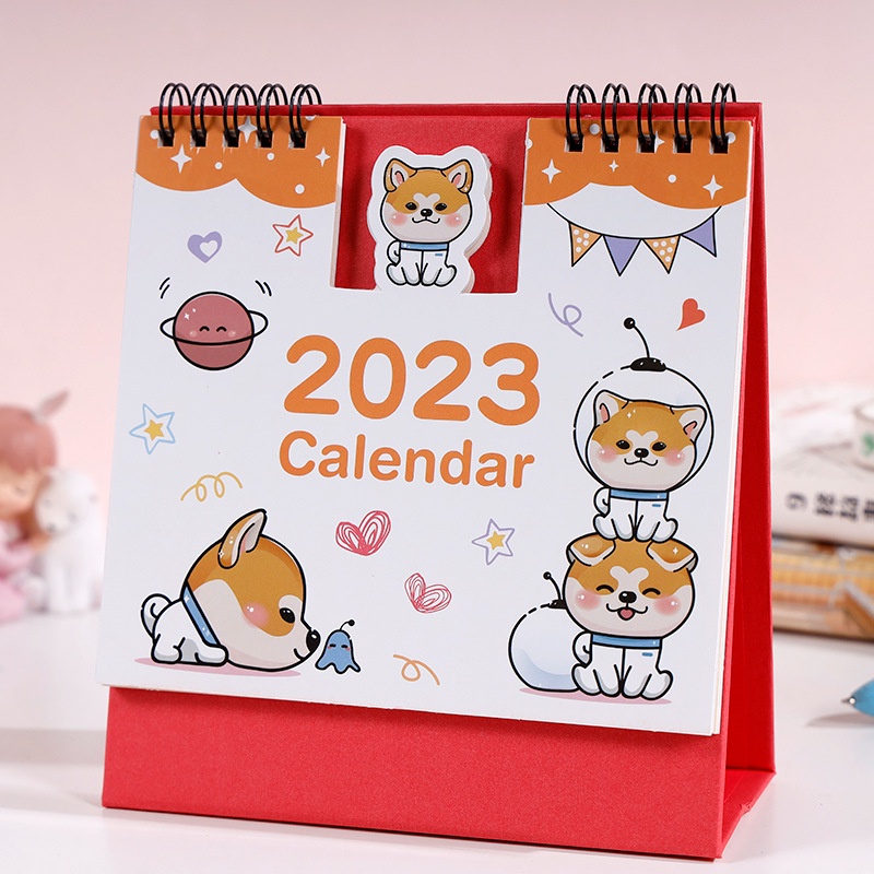 2023 Calendar Cartoon Desk Calendar Hello Kitty Rabbit Doraemon Panda ...