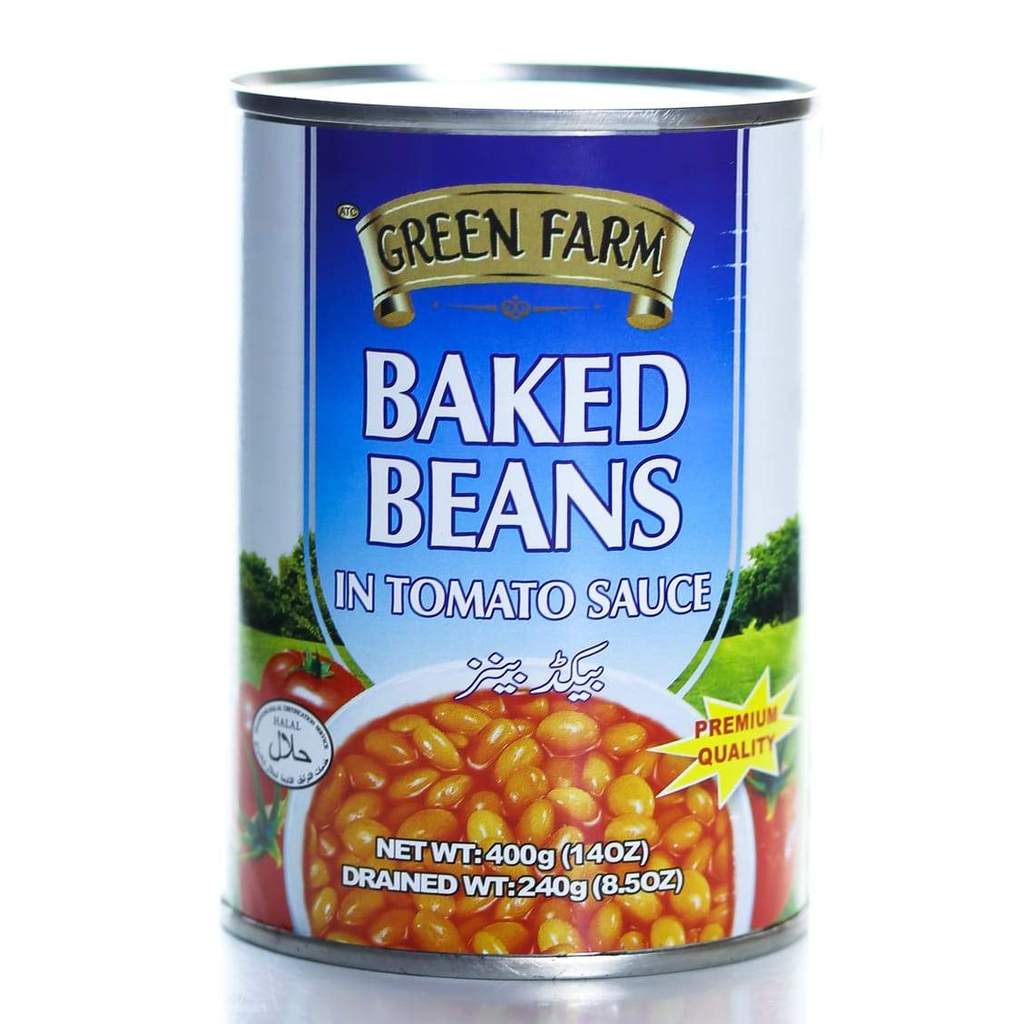 GREEN FARM BAKED BEANS IN TOMATO SAUCE TIN 400 GM | Daraz.pk