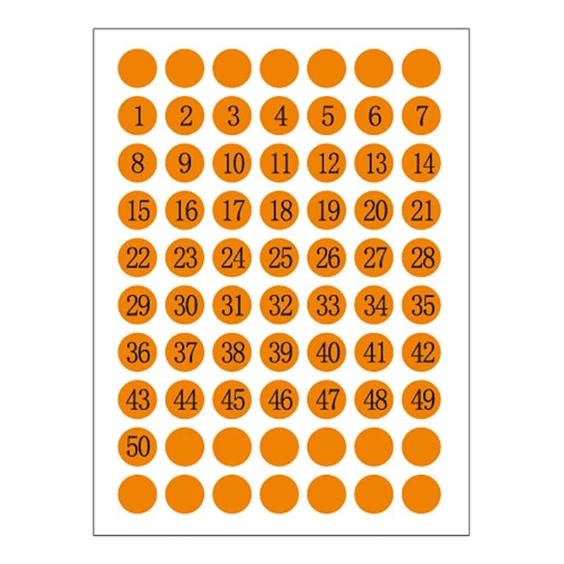 100Pcs 1CM Size Cute Round Colorful Numbers Sticker Notebook Stickers ...