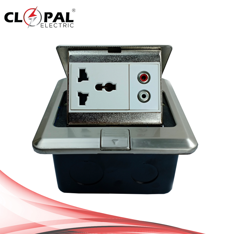 Clopal Silver Square Pop-Up Floor Multi + AV Socket With Box | Daraz.pk
